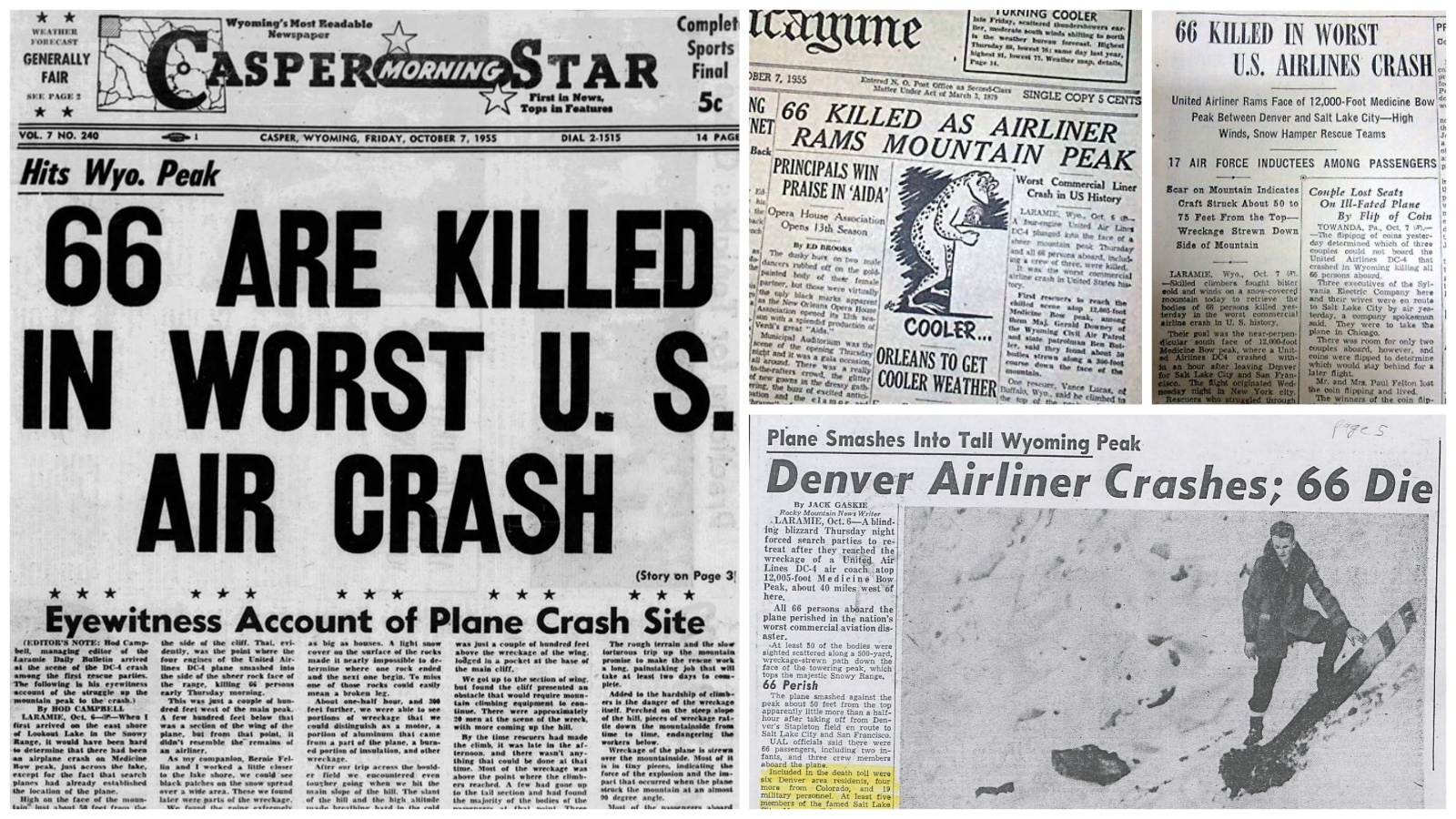 Wyoming History: Cleaning Up Scene Of 1955 Plane Crash Was What ‘Hell ...