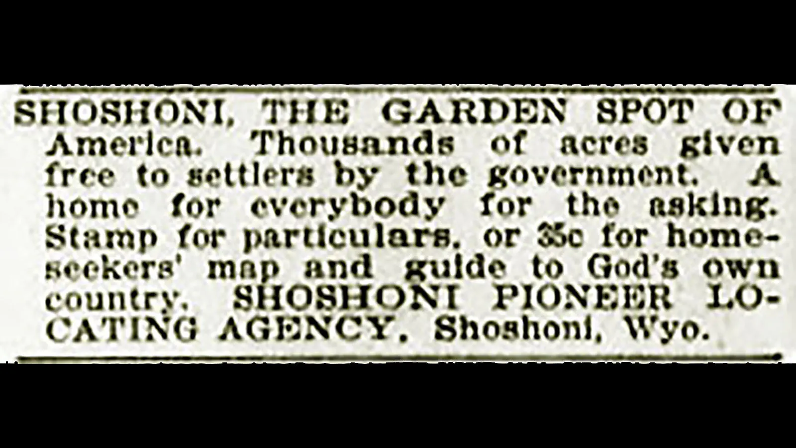 Wyoming History: In Early 1900s, Streets Of Shoshoni Were Paved With ...