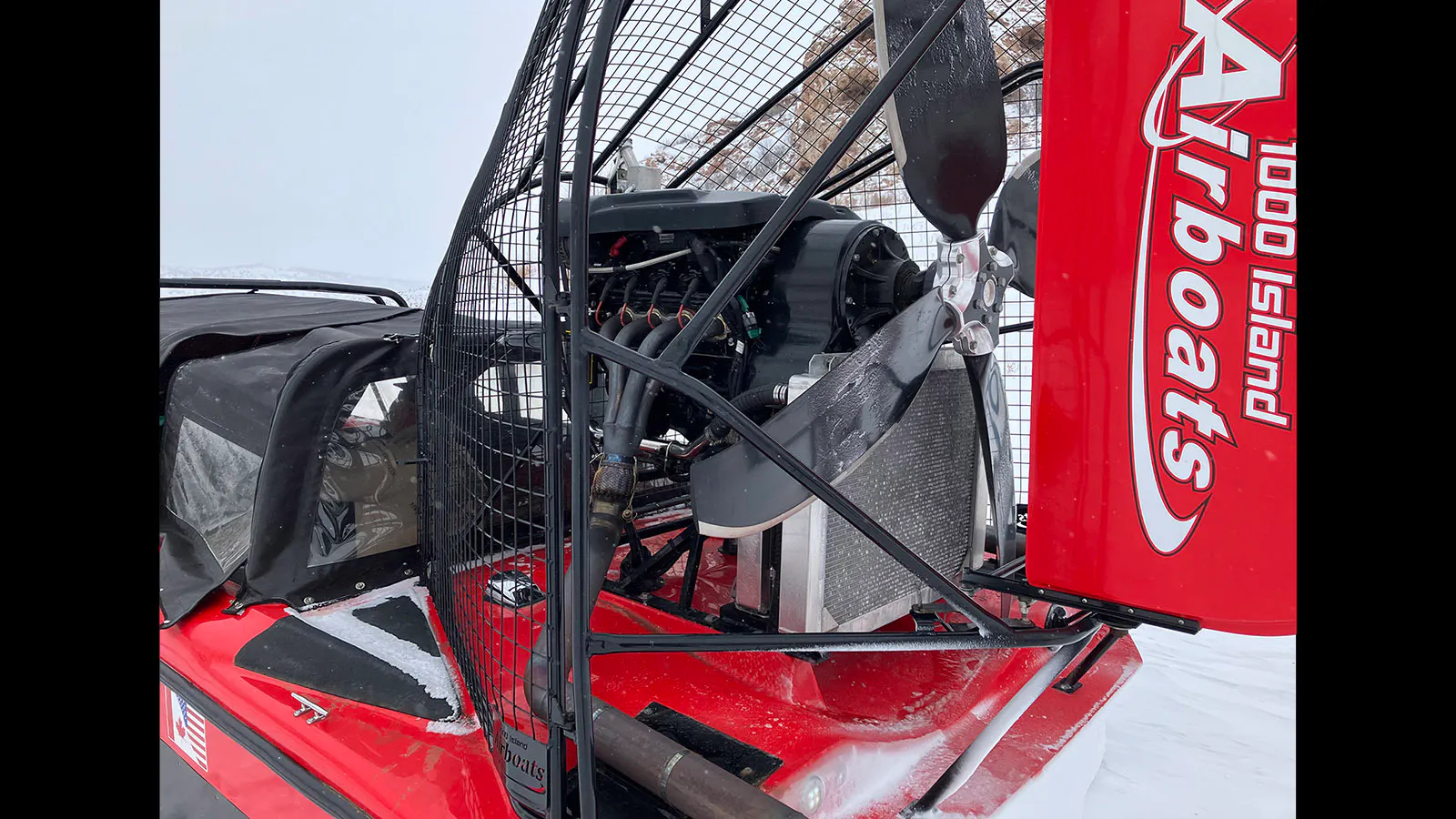 Frozen Glendo Reservoir No Match For Airboat That Speeds Across Ice ...