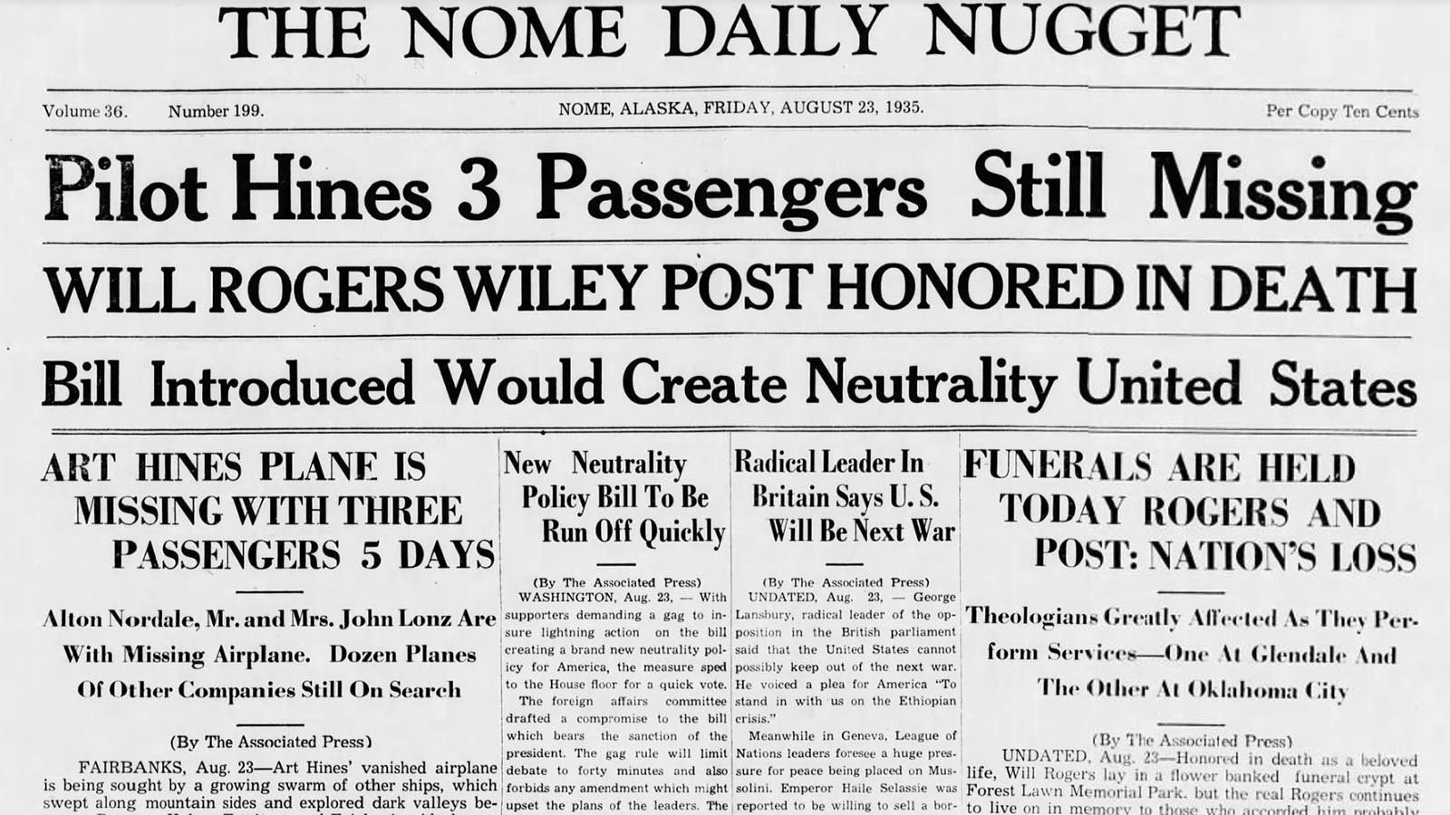Wyoming History: The Daring 1920s Flyers From Lusk Who Became Famous ...