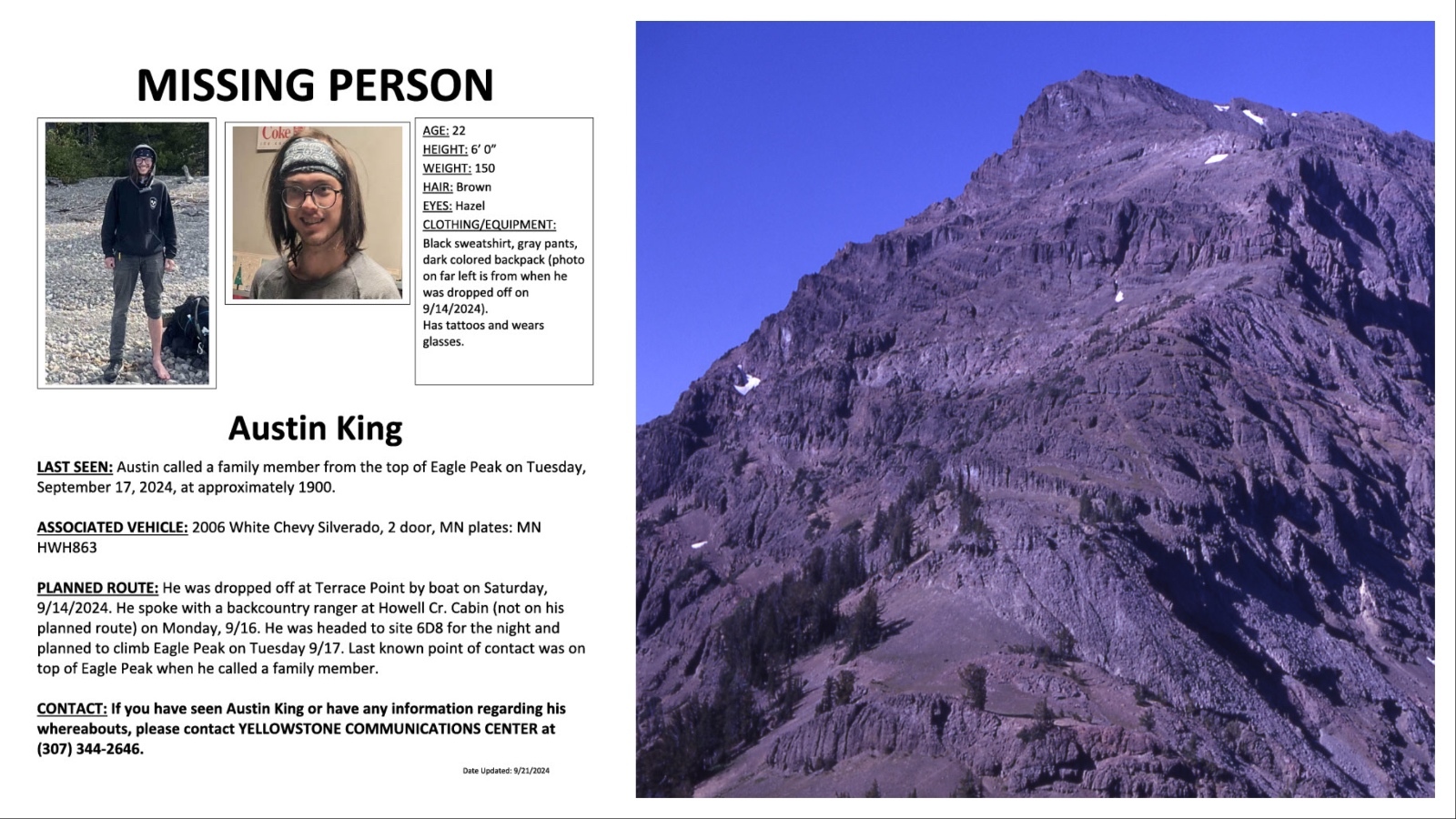Best Friend Of Yellowstone Hiker Missing A Week Waits At Camp ...