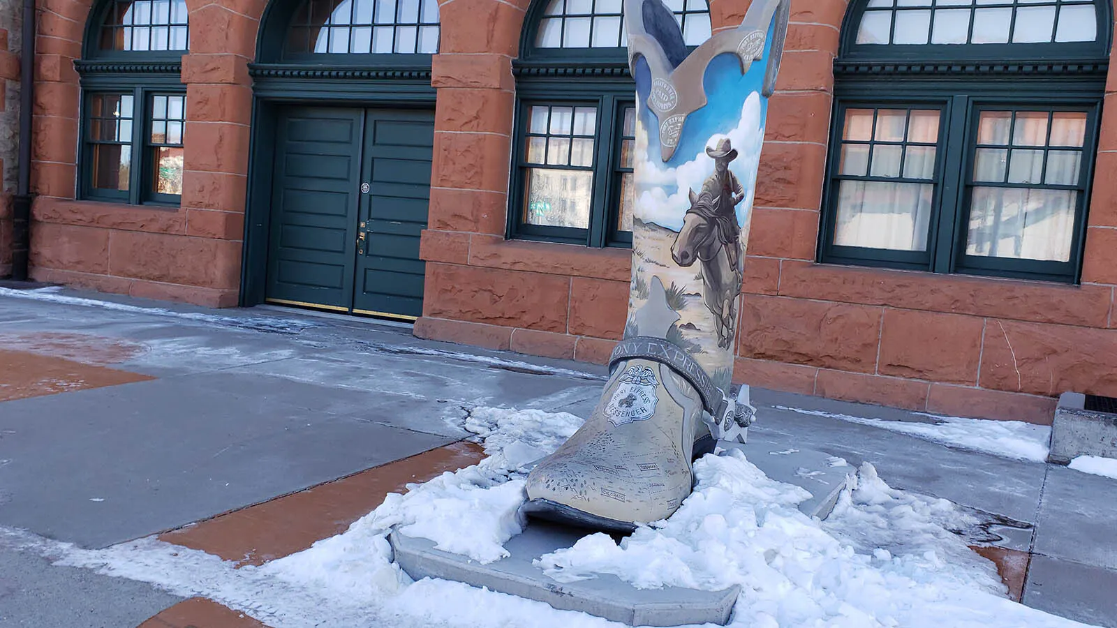 Cheyenne’s Newest 8-Foot Cowboy Boots Honor Wyoming’s Military Legacy ...