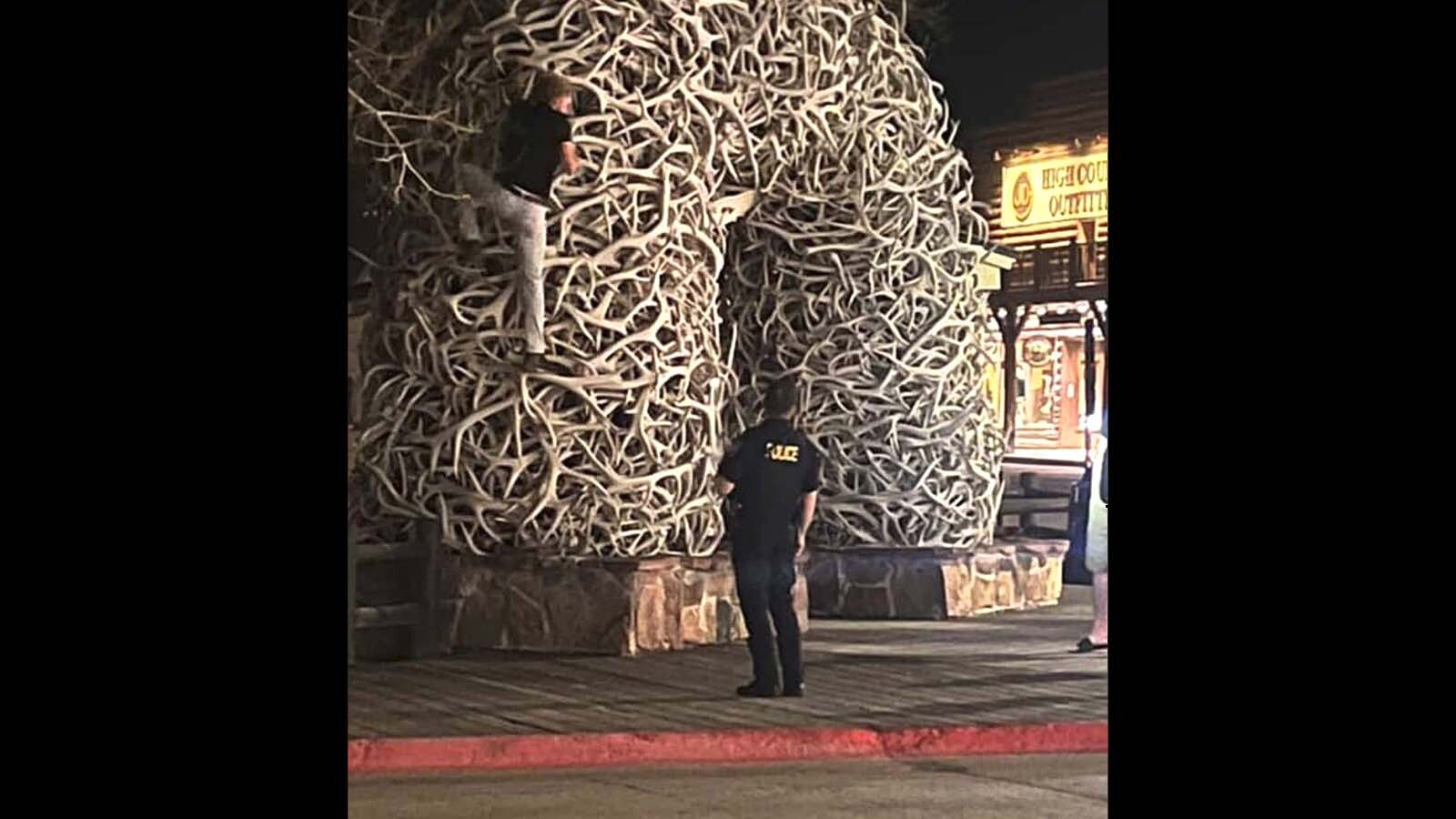 Drunk Montana Man Trying To Impress Girls Caught Climbing On Jackson ...