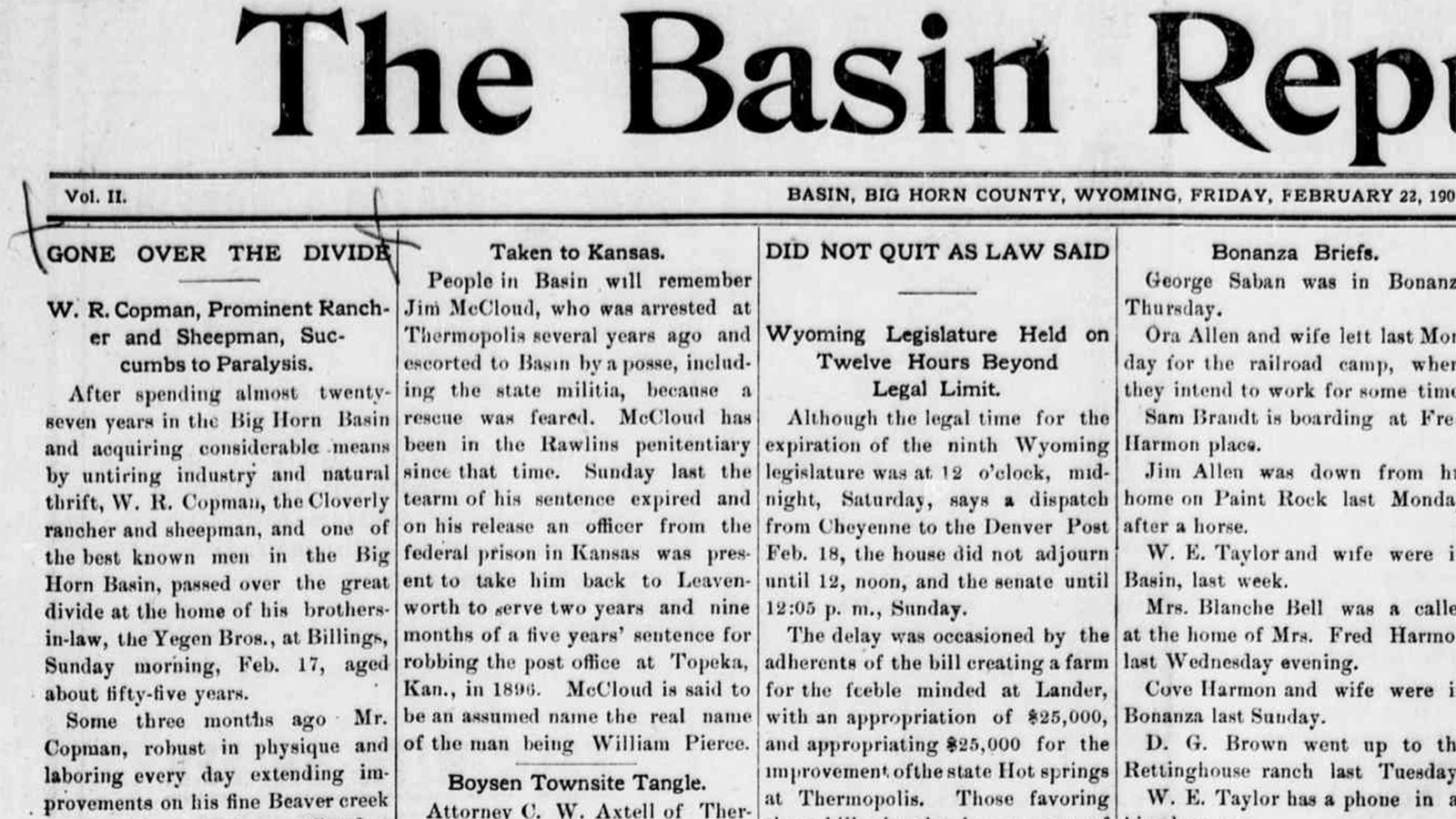 Wyoming History: Copman’s Tomb Named For Man Who Wanted To Fly Off It ...