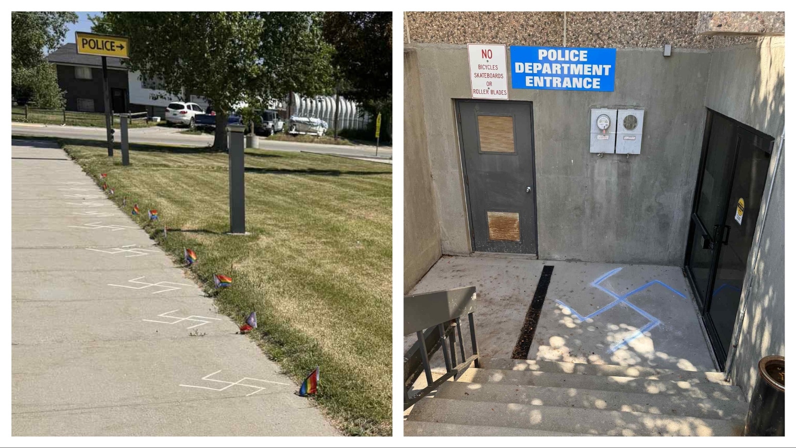 Evansville Man Draws Swastikas Outside Town Hall To Protest Pride Flags ...