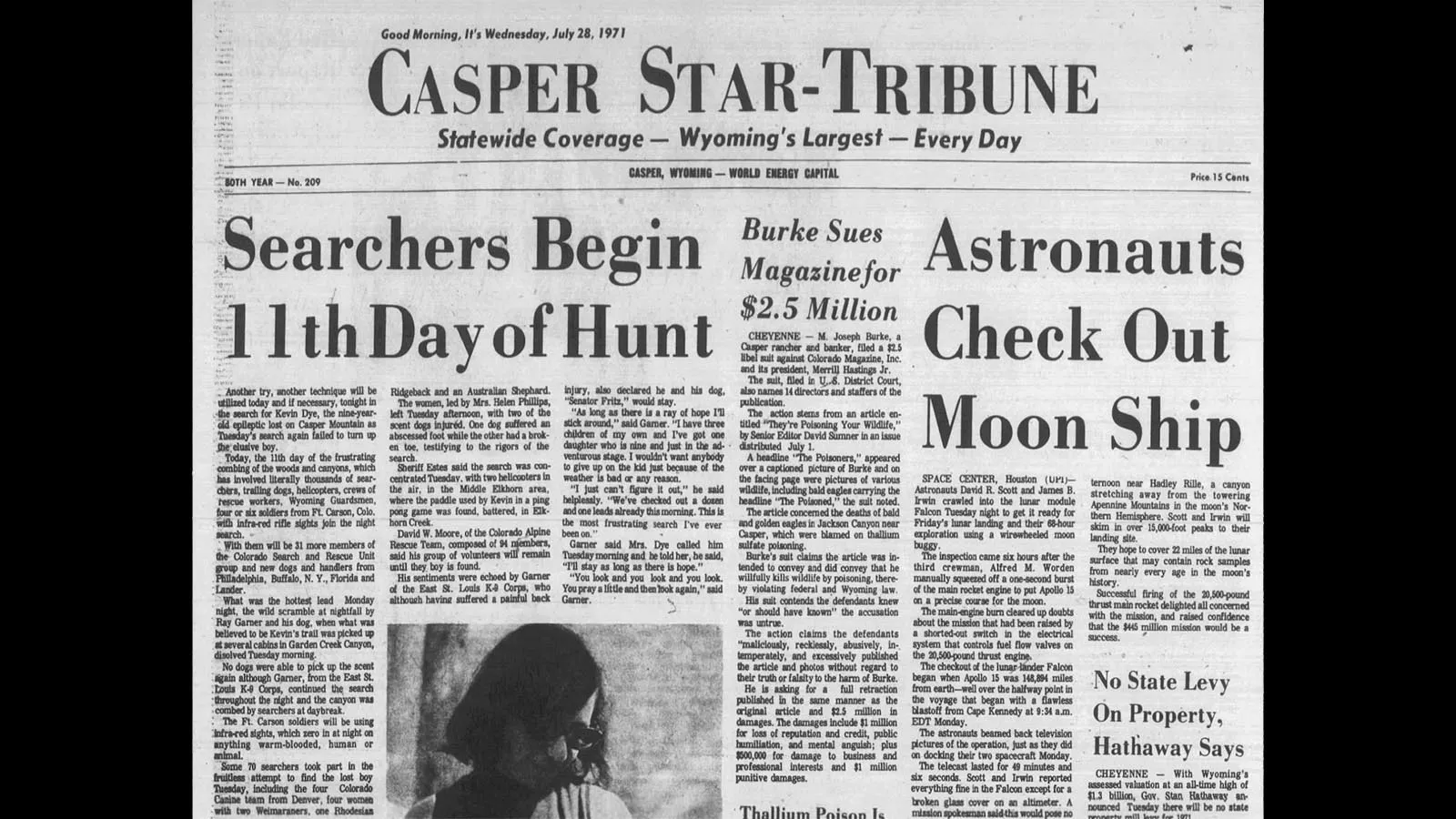 Wyoming History: The Lost 9-Year-Old Who Eluded Casper Mountain Search ...