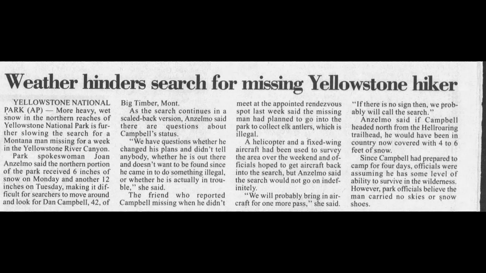 When People Disappear In Yellowstone National Park, Some Are Never ...