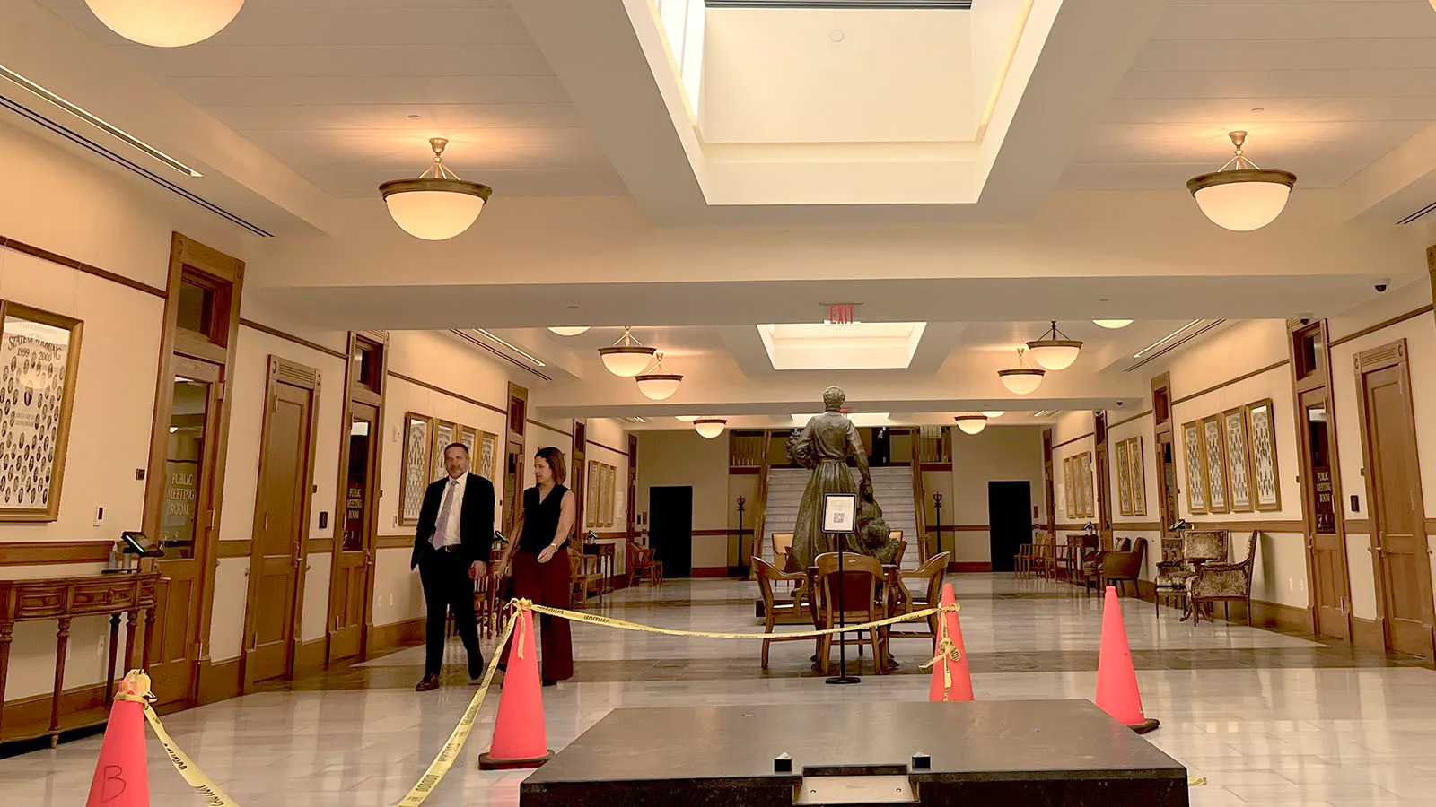2,000-Pound Esther Morris, Chief Washakie Statues Moved To Final Spots ...