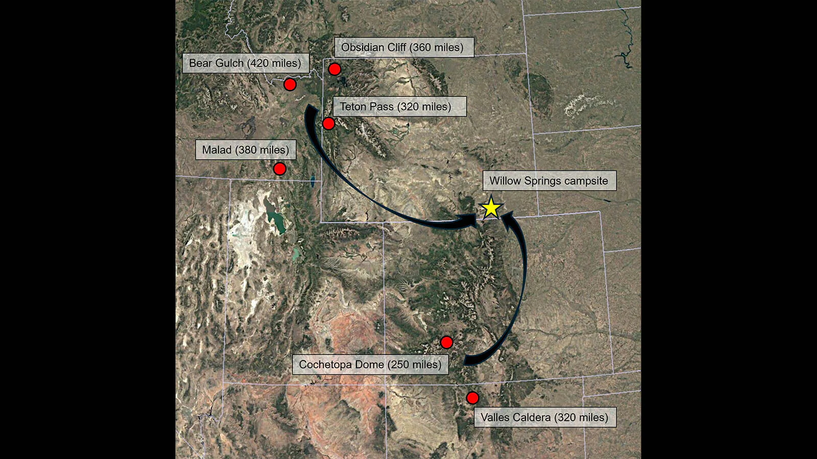 Wyoming’s Obsidian Trails A Roadmap Of Critical Ancient Trade Routes ...