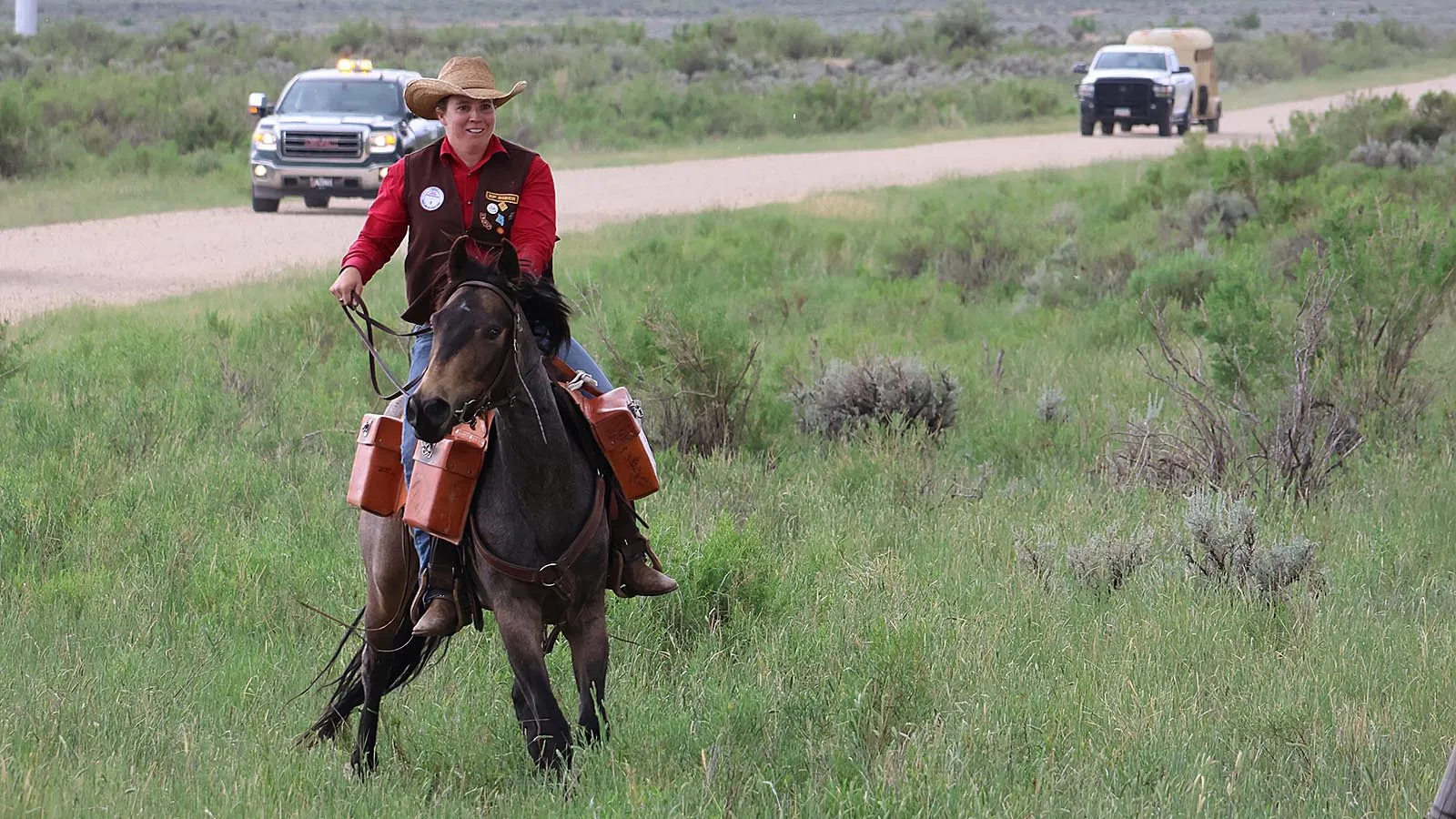 Pony Express Carries Official US Mail Along Oregon Trail Route Through ...