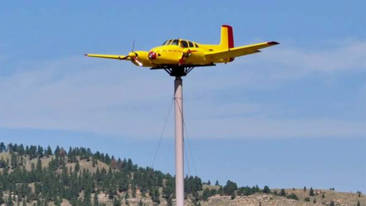 What The Heck Is … That Airplane On A 70-Foot Pole Along I-90 In ...