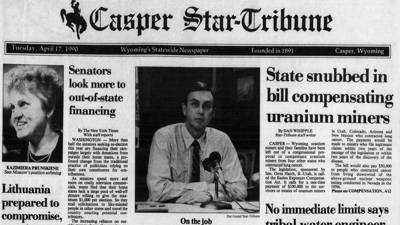 Wyoming History: Uranium Miner Was So Radioactive Grass Wouldn’t Grow ...