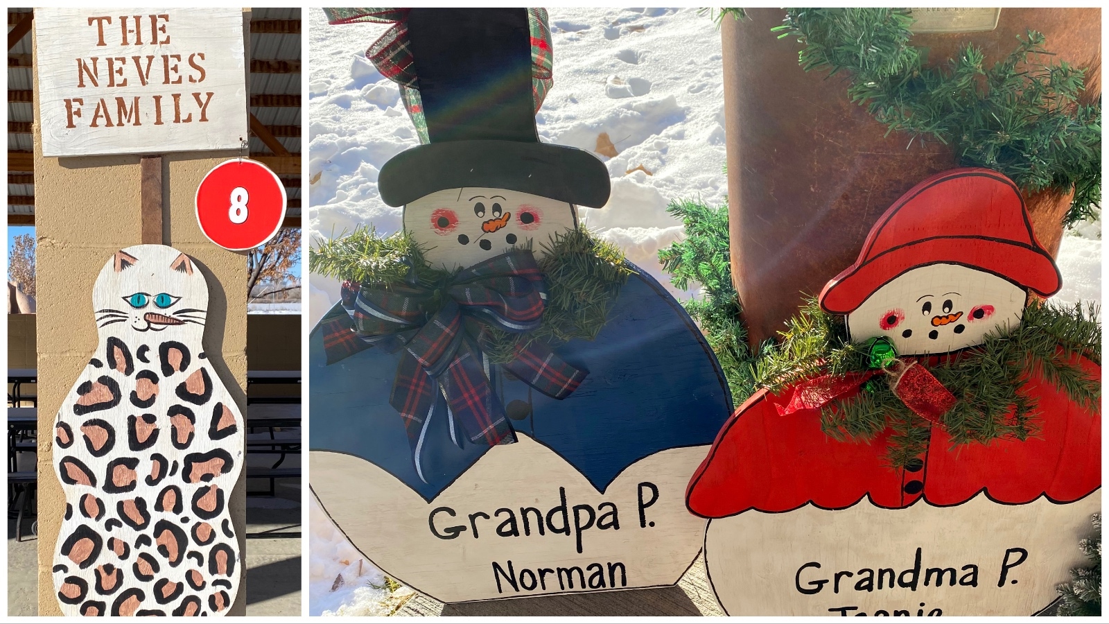 Artist Makes 300 Wooden Snowmen, One For Every Family In 3 Big Horn ...