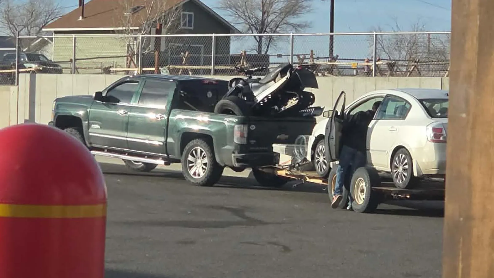 Snowmobile Strapped To A Nissan 'About As Backwoods Redneck As You Can ...