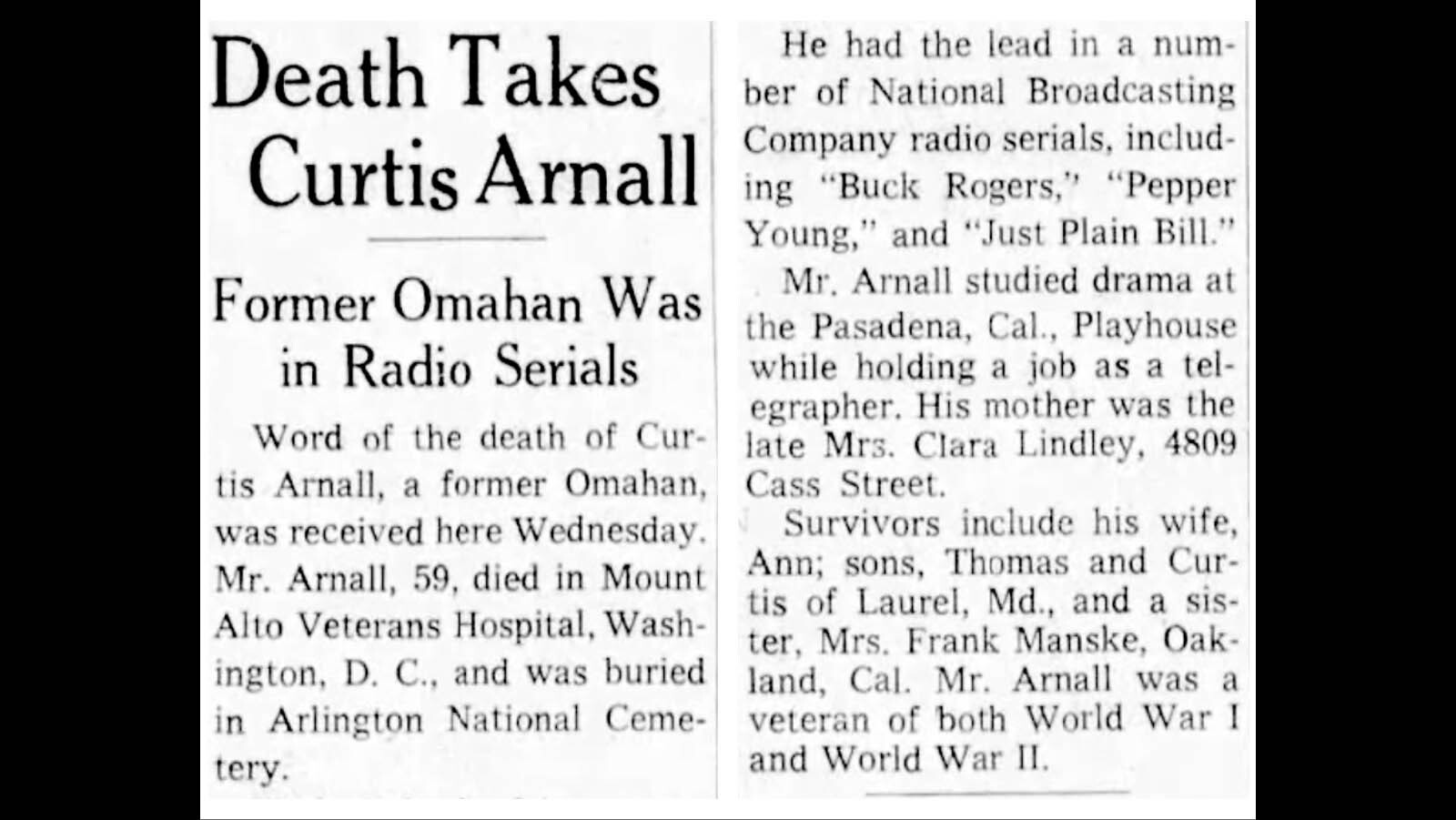 Wyoming History: Cheyenne Man Was Radio’s Buck Rogers, Scouted German ...