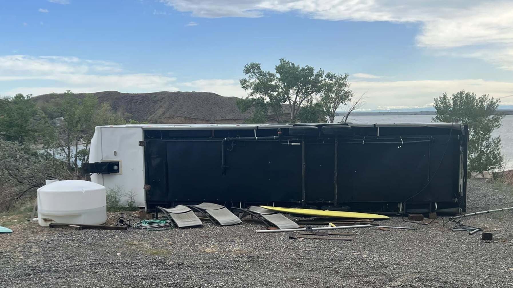 Boysen Tornado Topples And Flattens Campers, Marina Says | Cowboy State ...