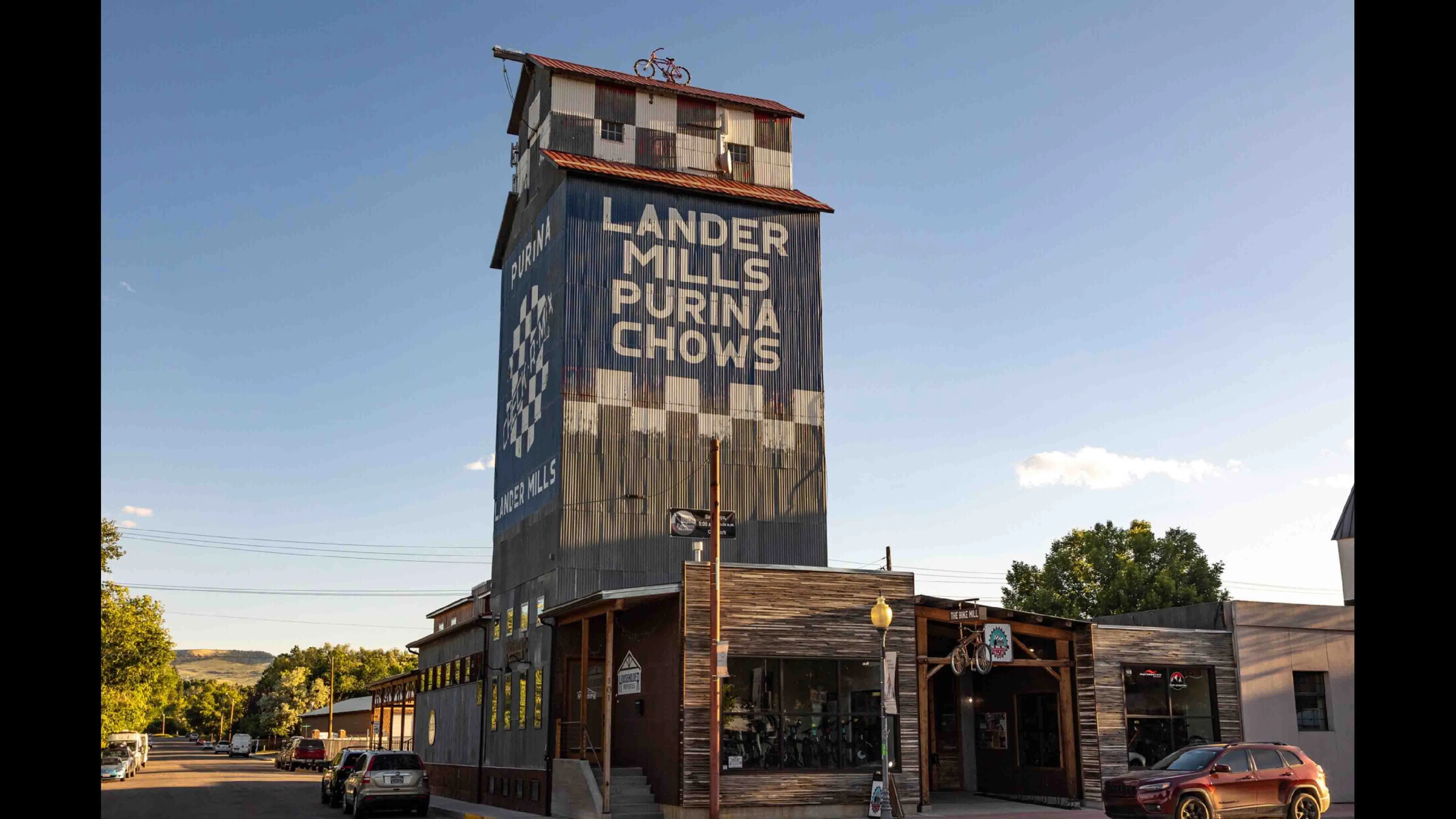 Why Is There A Bike On Top Of The Historic Lander Grain Elevator ...